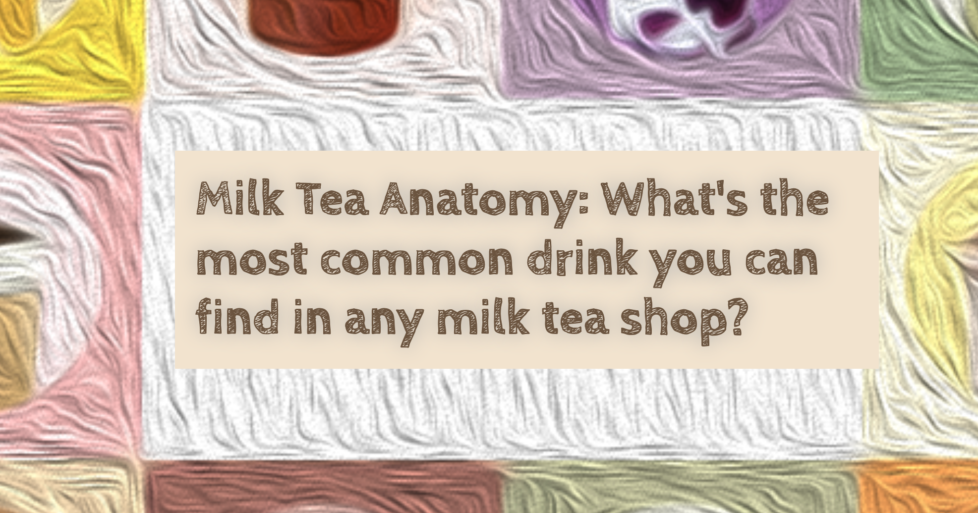 Welcome to my bubble tea shop project